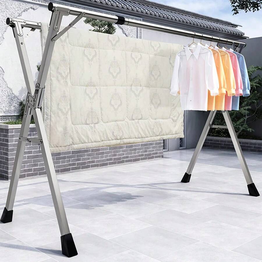 SOGA 2m Portable Standing Clothes Drying Rack | SHEIN Brasil