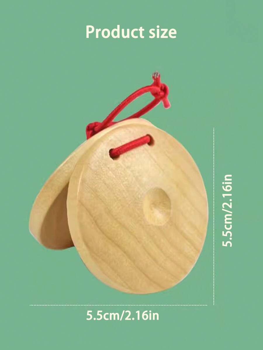 Wooden Hand Clapper Finger Castanets Percussion Instrument, Suitable ...