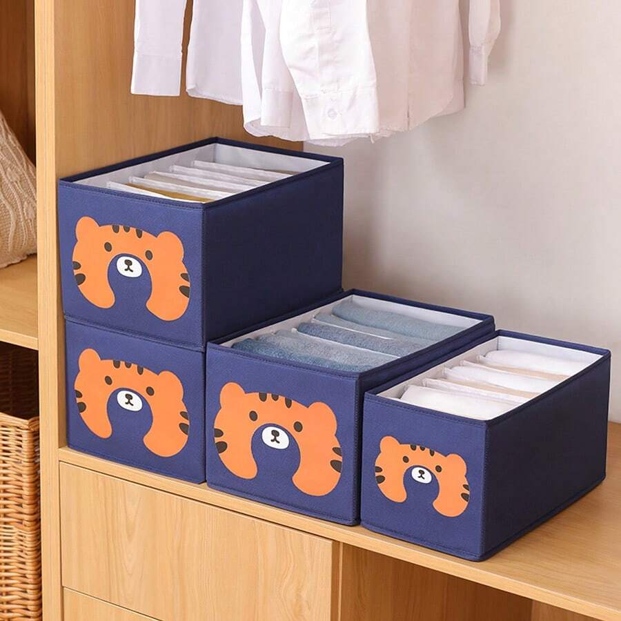 Foldable Waterproof Fabric Organizer Box, Multilayer Clothes Drawer ...