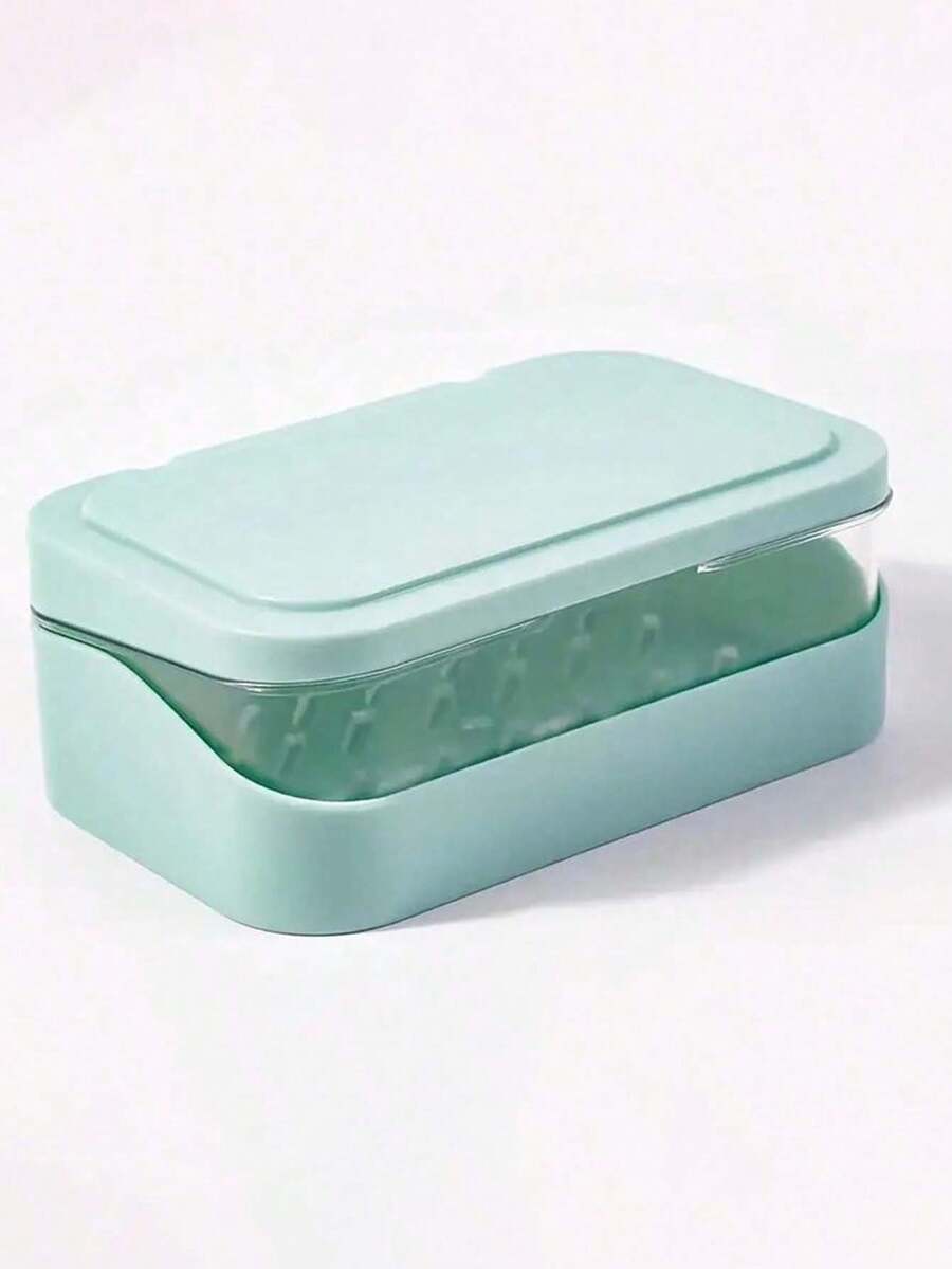 1pc Plastic Rectangle Soap Box Soap Container With Lid Portable Soap ...