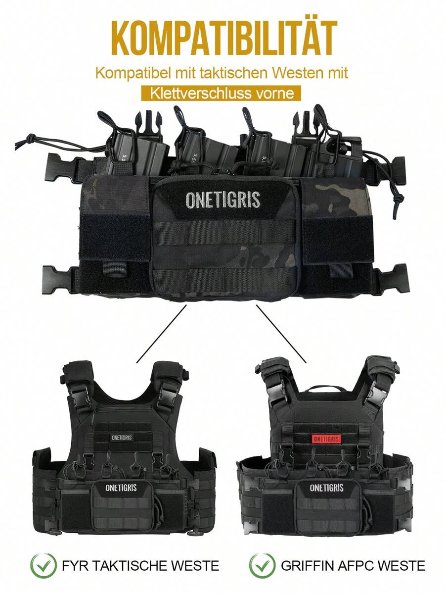 ONETIGRIS OneTigris Chest Rig, gilet tactique réglable Molle tactique ...