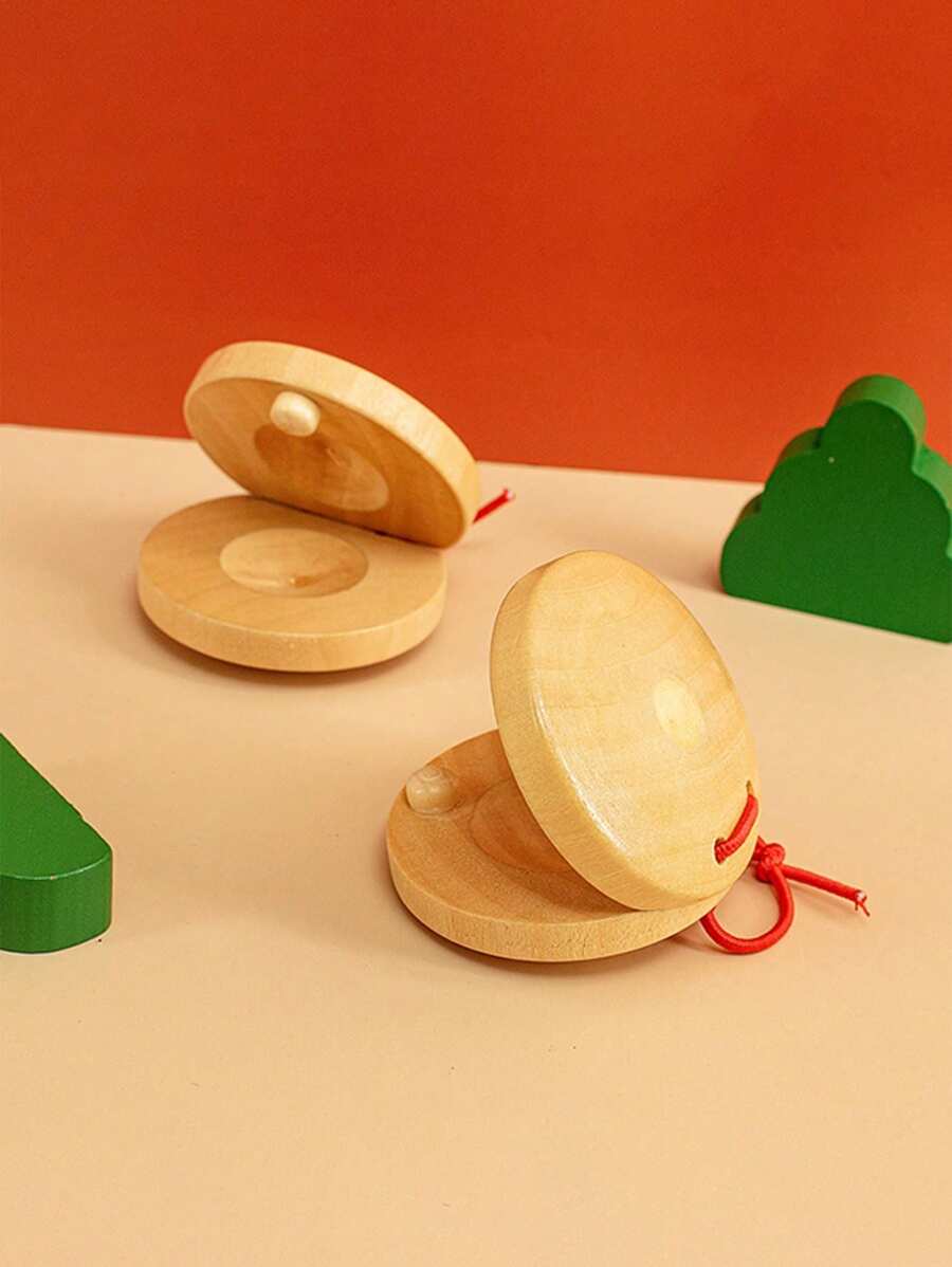 Wooden Hand Clapper Finger Castanets Percussion Instrument, Suitable ...