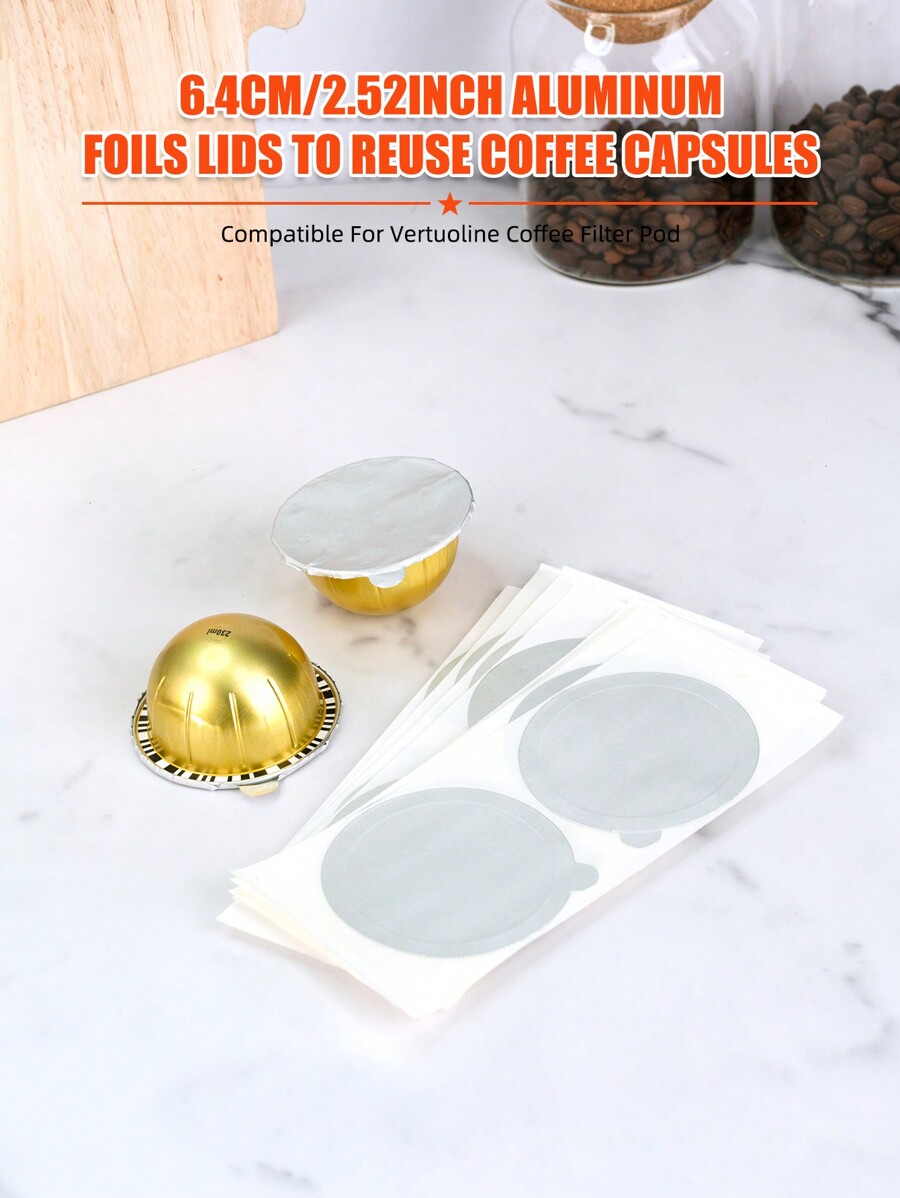64mm Aluminum Foils Lids To Reuse Coffee Capsules Coffee Pod Seal ...
