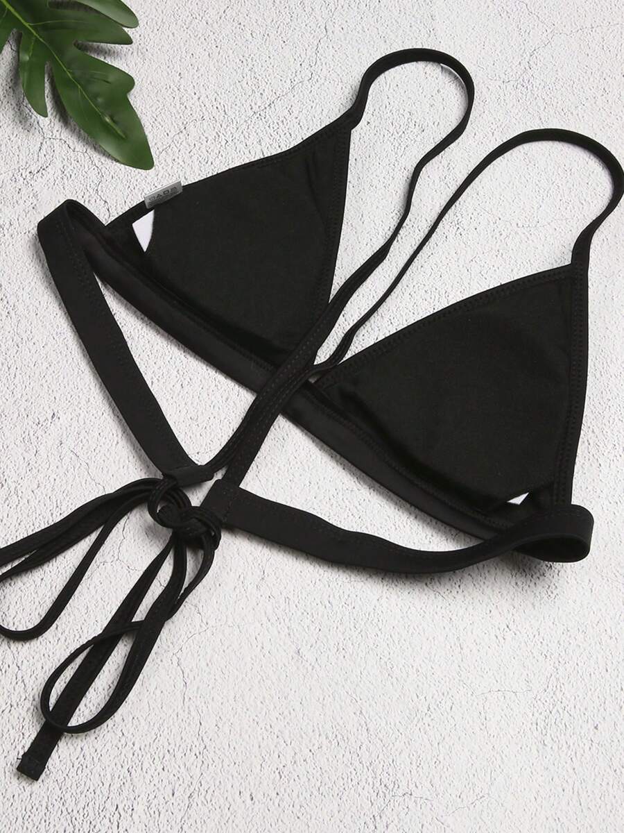 Pentagram Printed Bikini Set, Women Star Bandage Swimwear, Sexy Deep V Bathing Suit, Thong Pool ...