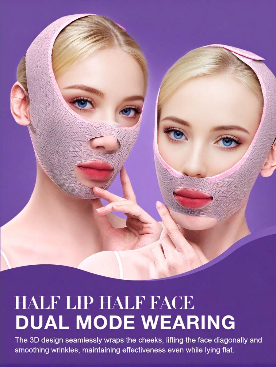 [1pc] New Facial Wrinkle Sleep Compression Mask, V-Shaped Face Lifting ...