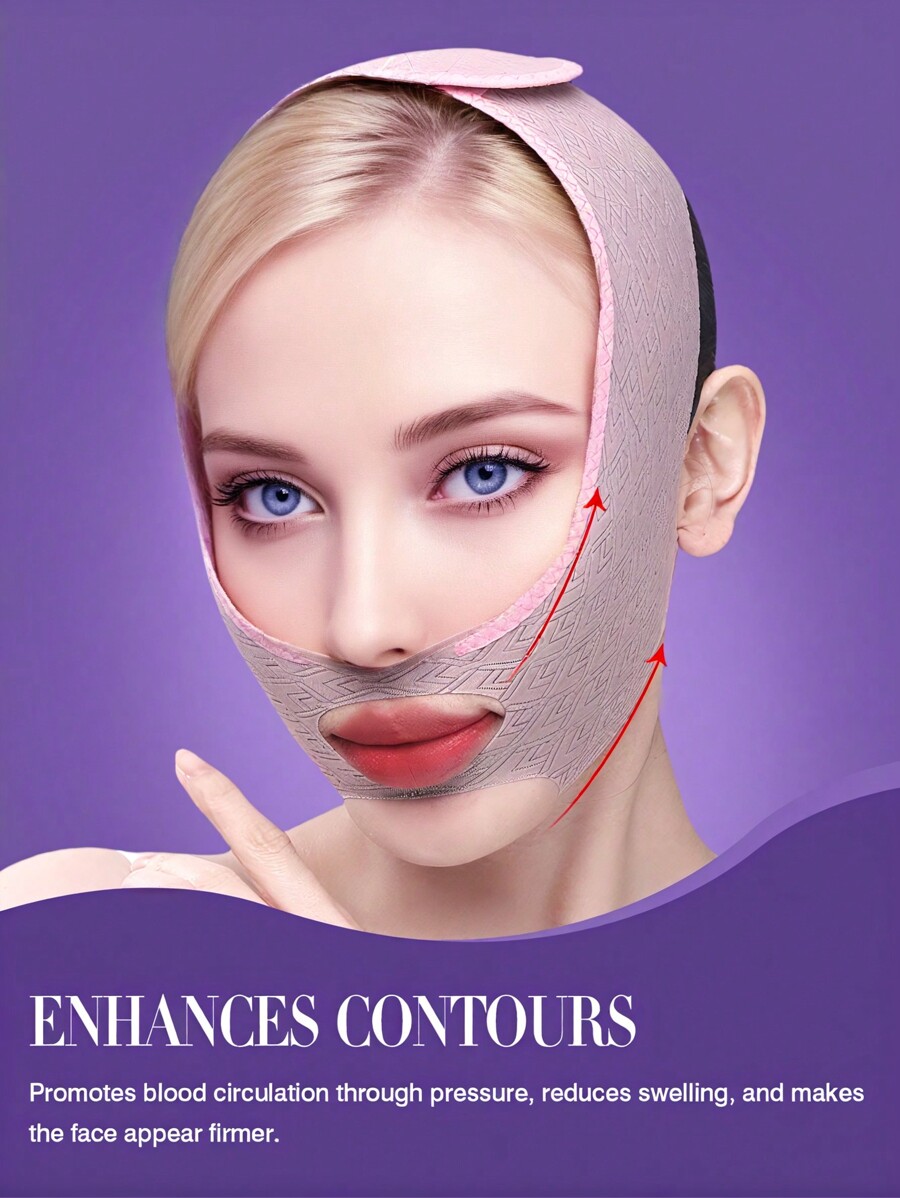 [1pc] New Facial Wrinkle Sleep Compression Mask, V-Shaped Face Lifting ...