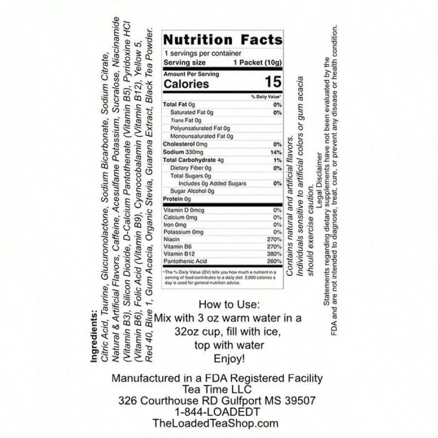 Loaded Tea Beverage Single Pack Sampler Mix Multi Flavor Packs Boosted ...