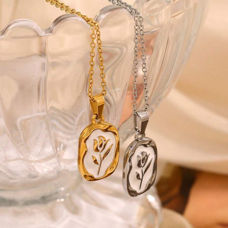 S SHOPBOHO 1pc Minimal Daily Wear Basic Jewelry Stainless Steel Jewelry ...