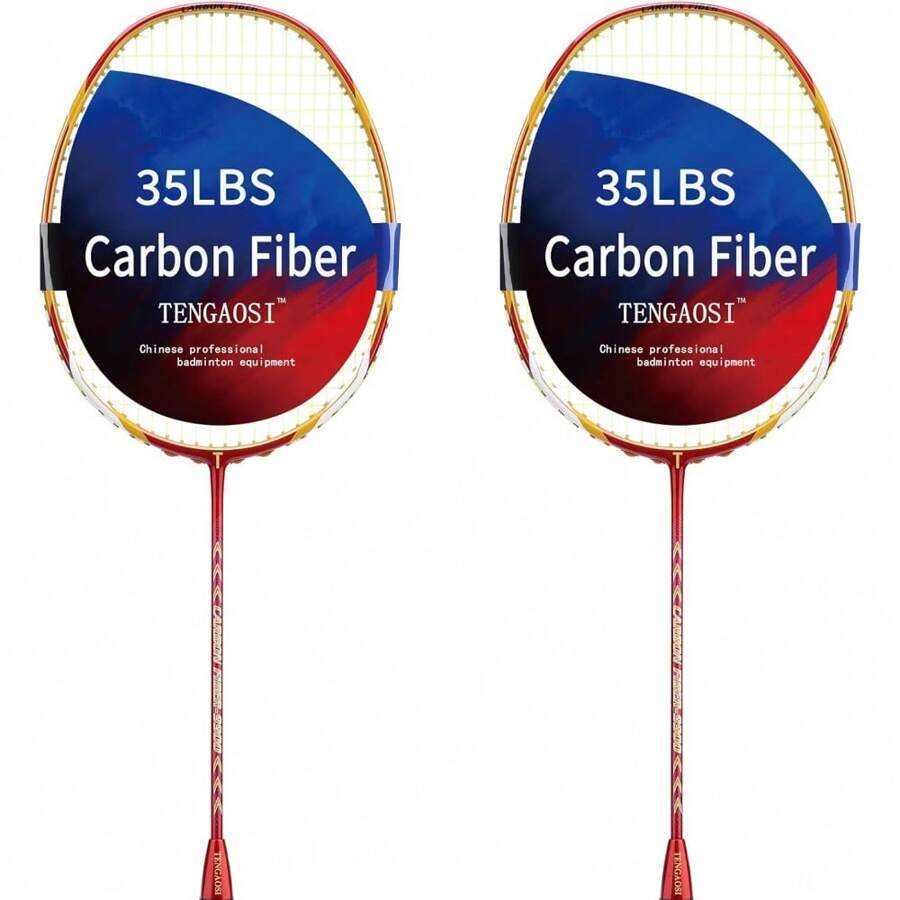 Badminton Racket, 4U Lightweight Badminton Racquet, Professional 100% ...