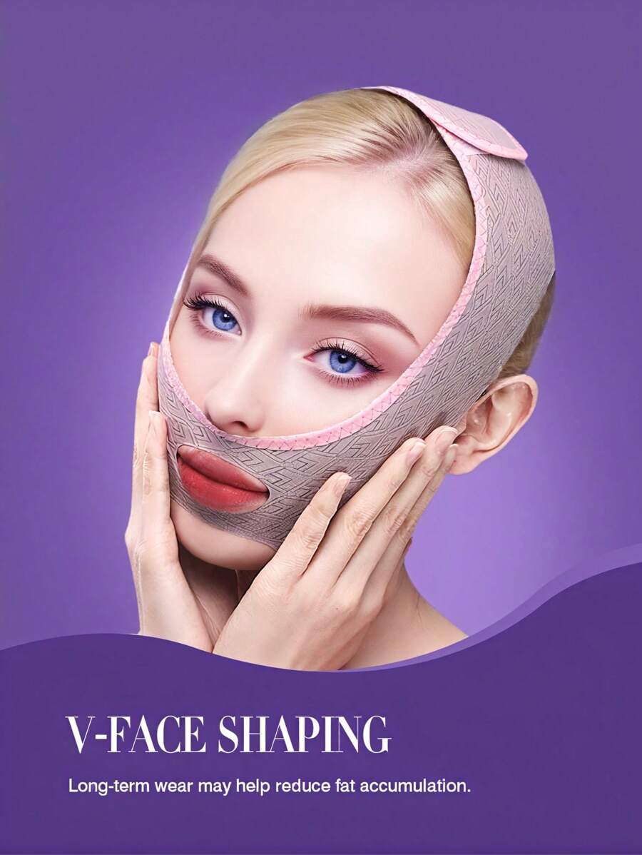 [1pc] New Facial Wrinkle Sleep Compression Mask, V-Shaped Face Lifting ...