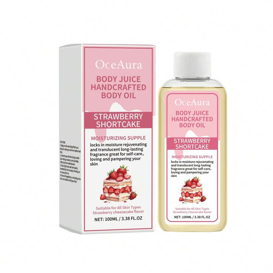 OceAura Strawberry Body Care Oil - Refreshing Strawberry Scent, Gentle ...
