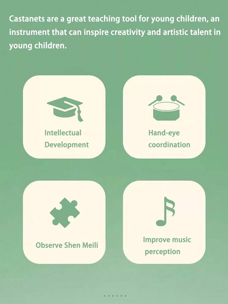 Wooden Hand Clapper Finger Castanets Percussion Instrument, Suitable ...