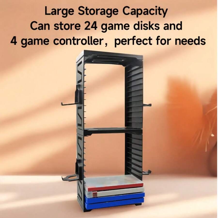 PS5 Dual Layer Game Disc Storage Box - Detachable Organizer Rack, Holds ...