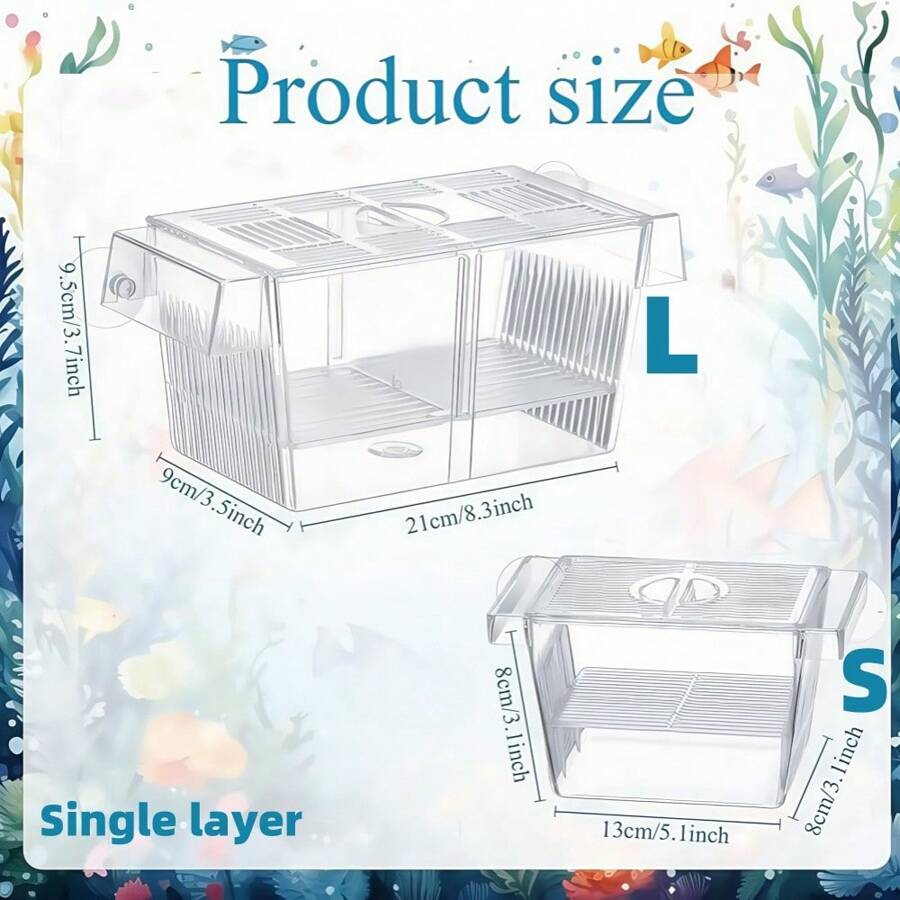 Aquarium Fish Breeding Box Transparent Plastic Breeder Box For Fish ...