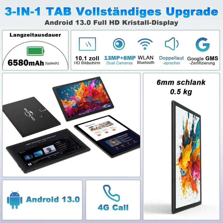 Tablet PC Tablet 10 Pulgadas 4G LTE Tablet con Ranura SIM, Tablet ...