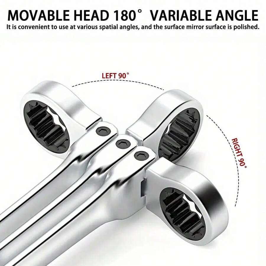 1pc High-Quality Universal Open-End Ratchet Wrench Set - Made Of Chrome ...