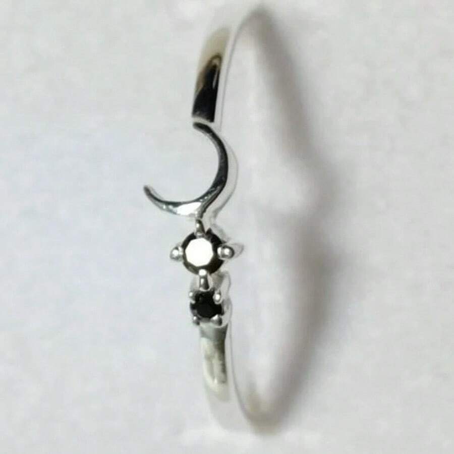 1pc Minimalist & Elegant Star Moon Shape Ring, Suitable For Daily ...