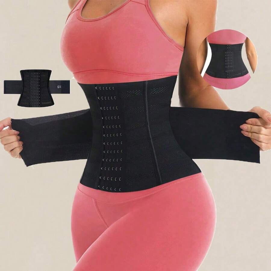 1pc Wrap Waist Trainer Double Belt Body Shaper Corset Shapewear ...