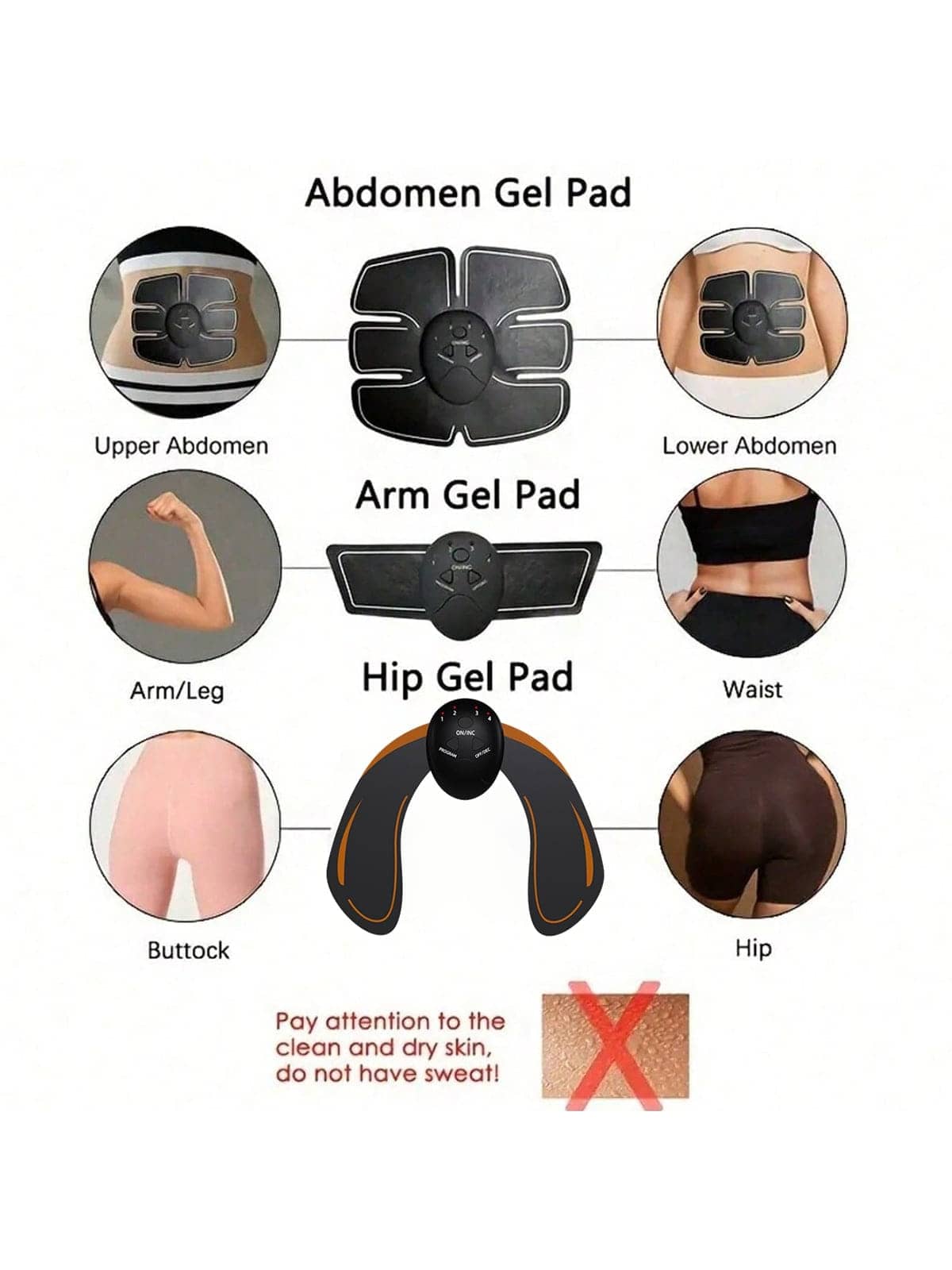 EMS Muscle Stimulator Trainer Intelligent Fitness Abdominal Training ...