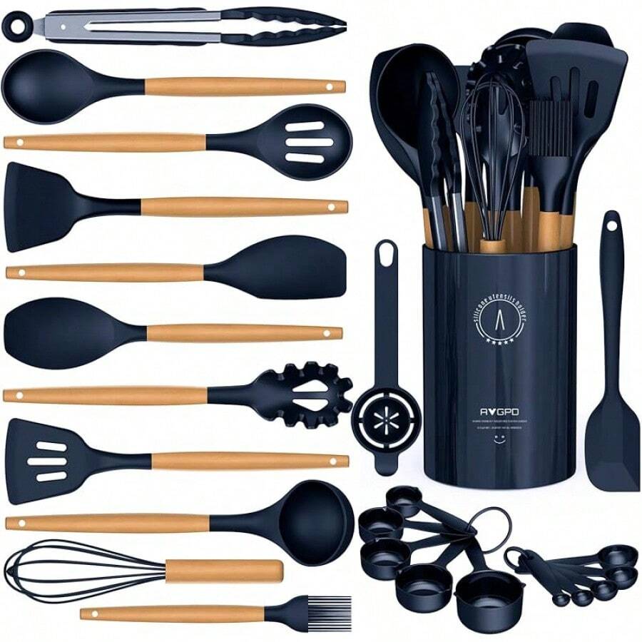 Silicone Cooking Utensils Set - Silicone Kitchen Utensils For Cooking ...