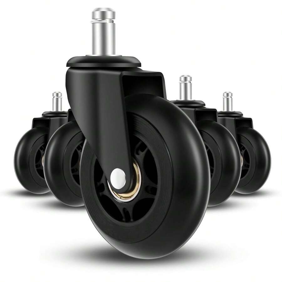 Office Chair Wheels Replacement, 3 Inch Heavy Duty PU Chair Casters ...