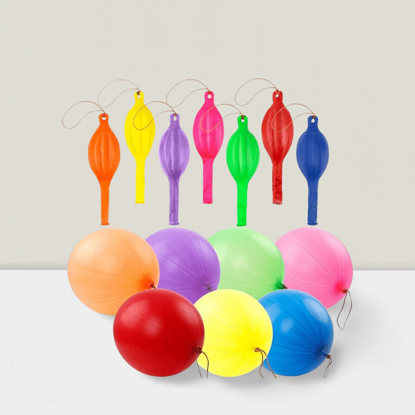 36 Heavy Duty Punch Balloons With Rubber Band Handles, Party Favors For ...