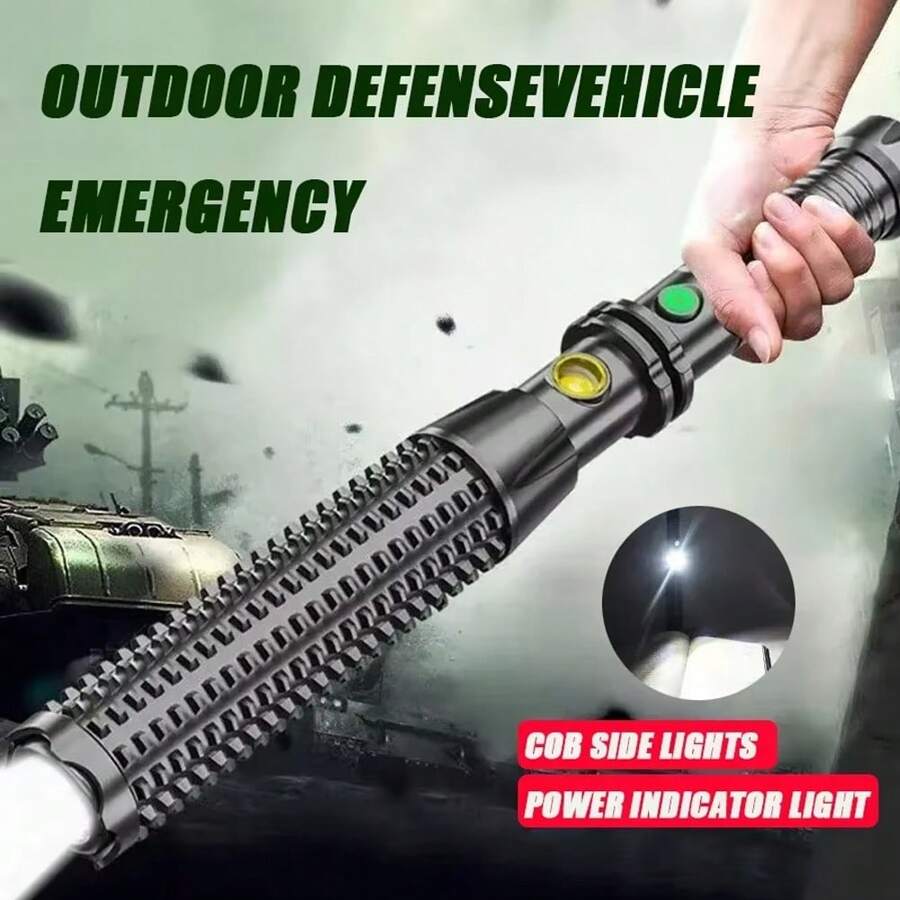 1pc Emergency Flashlight, Sports Defensive Wolf Tooth Club, Camping ...