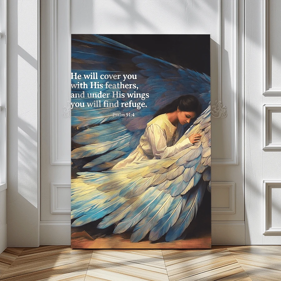 1pc Framed Canvas Wall Art, Jesus Christ Psalm Art Print Canvas Poster ...