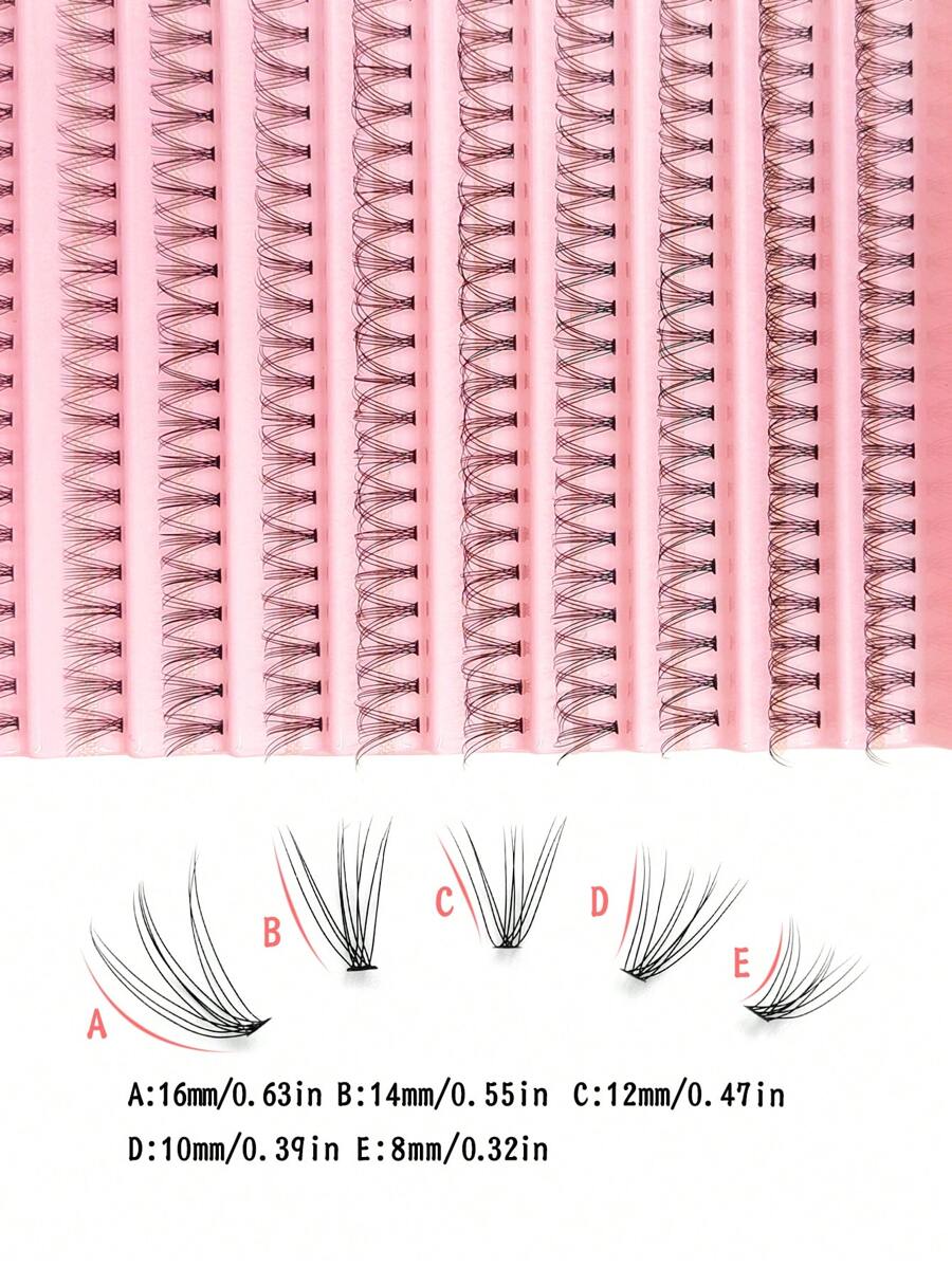 10D 200 Clusters Lashes , D Curling Volume Individual Lashes Extensions, Wispy Lashes Cluster ...