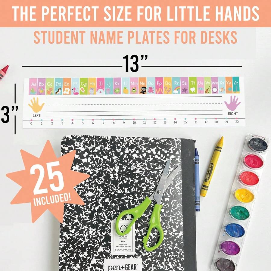 25 Colorful Desk Name Plates For Classroom - Classroom Name Tags For ...