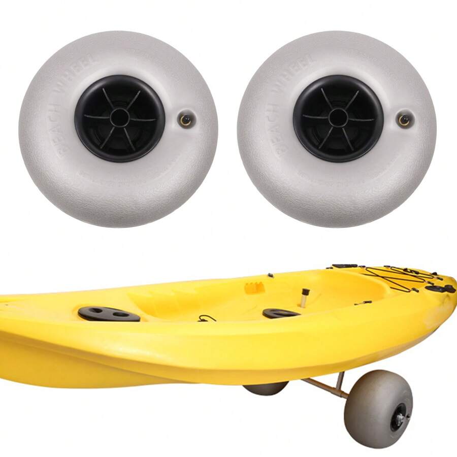 Kayak Accessories - 10-Inch Beach Inflatable Wheels, 88.18lbs Capacity ...
