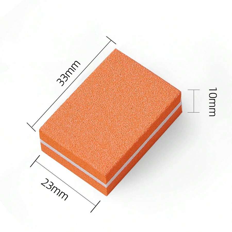 50pcs Mini Nail Block 180/100 Grit Sponge Nail Polish Sanding Strips ...