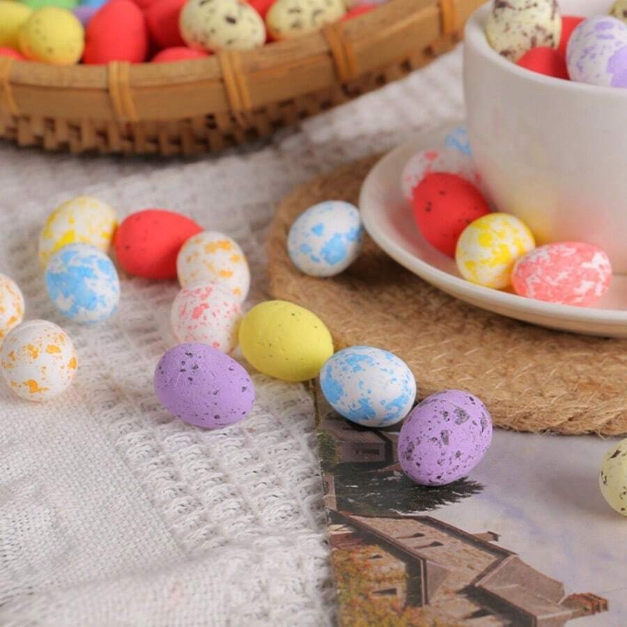 50pcs/Pack Mini Spotted Easter Eggs Decorative Items, 2x2.5cm | SHEIN USA