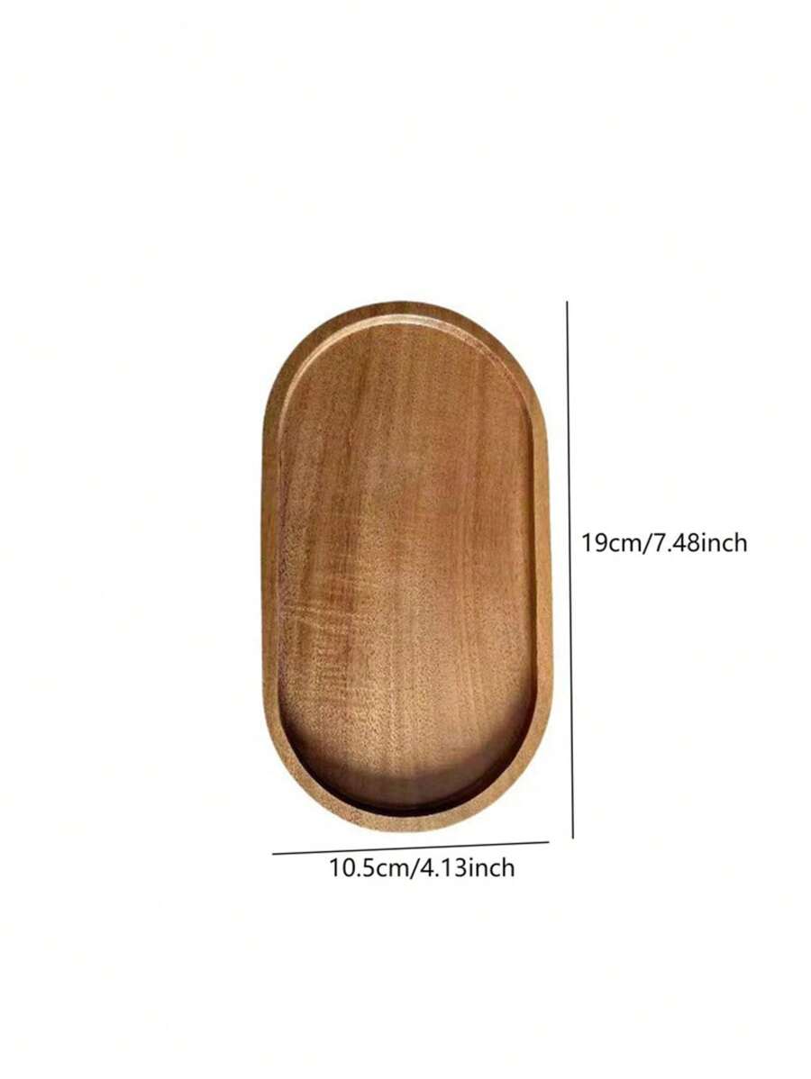 1PC Wooden Tray, Rectangular Oval Tray, Fruit Tea Coffee Tray | SHEIN USA
