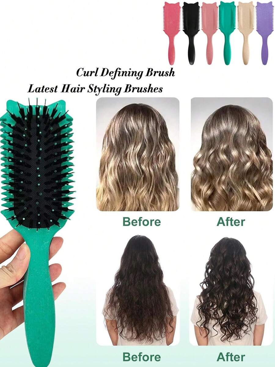 Cepillo definidor de rizos 2025, 1 pieza Cepillo para el cabello rizado ...