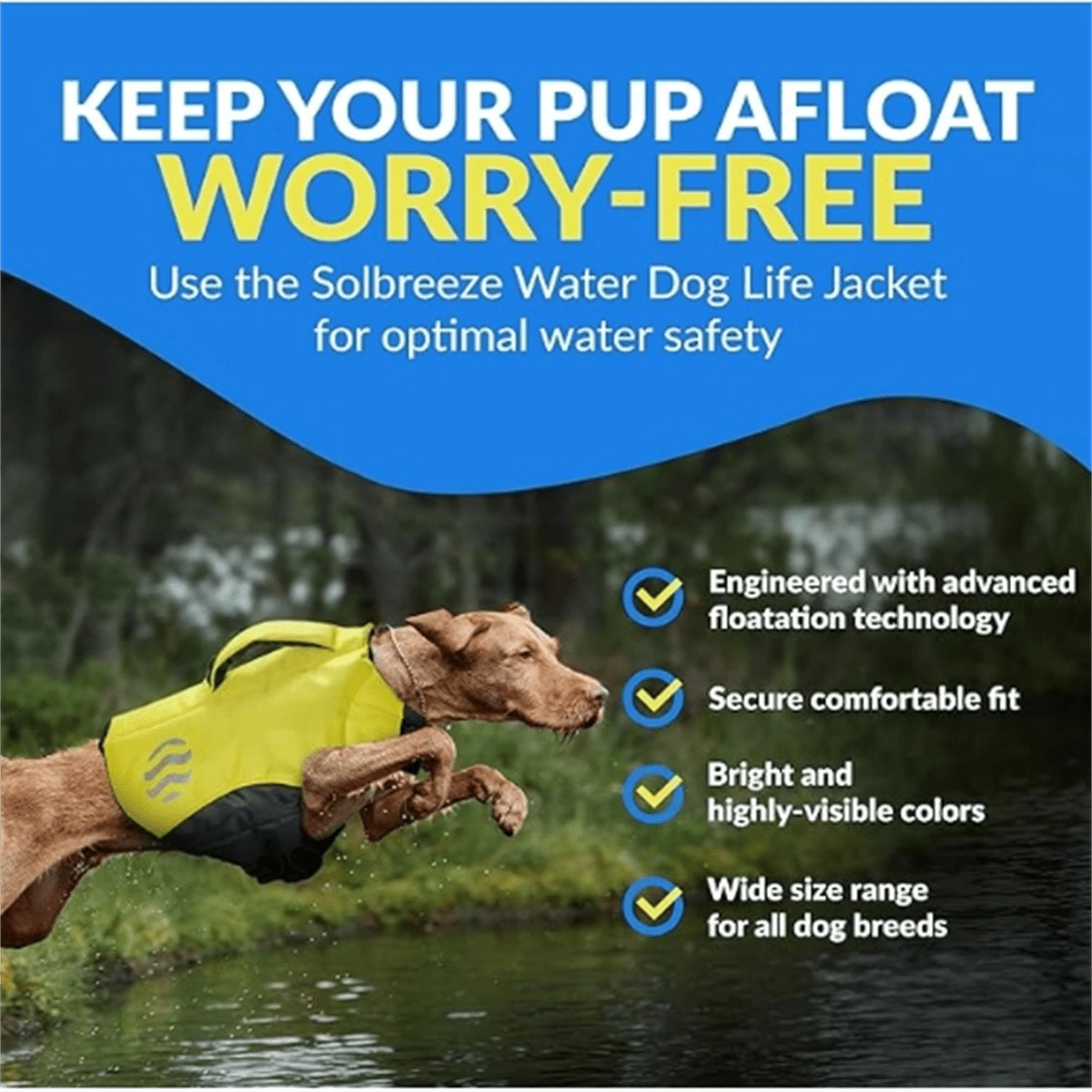 Waterproof Dog Life Jacket With Engineered Support System - High ...