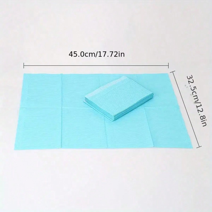 3-Ply Disposable Waterproof Dental Bibs No-Tie Colored Salon Or Tattoo ...