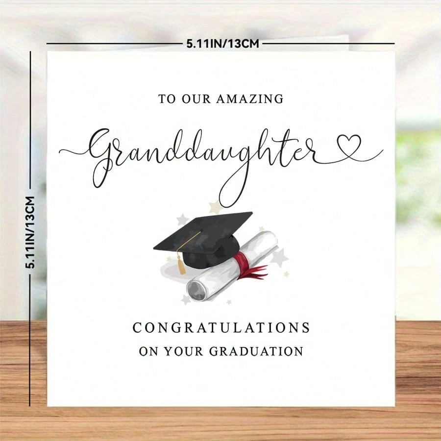 Granddaughter Graduation Card- With Cap & Scroll Greeting Card ...
