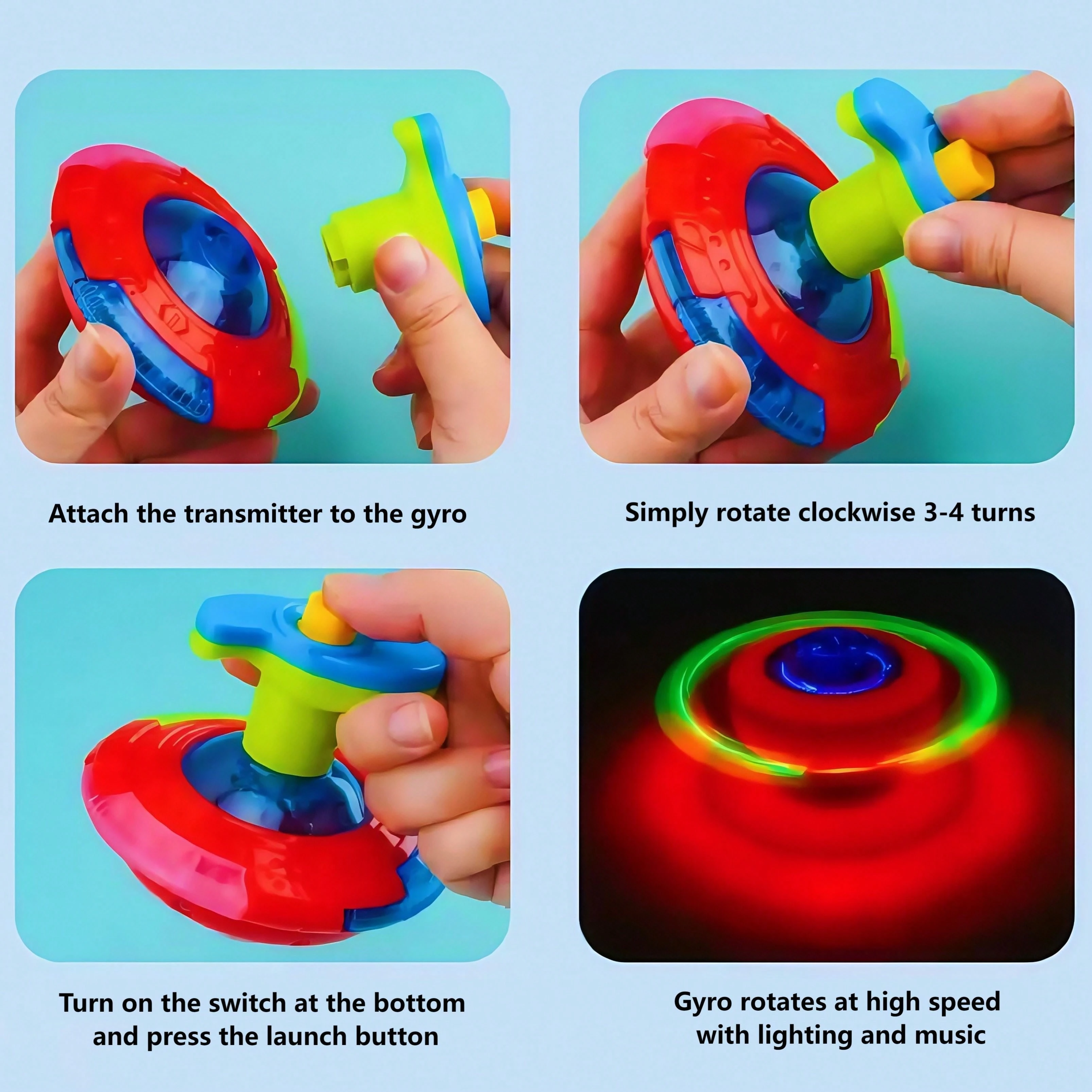 UFO-Styled Gyro Toy With Radiant Lights And Exciting Sound Effects ...