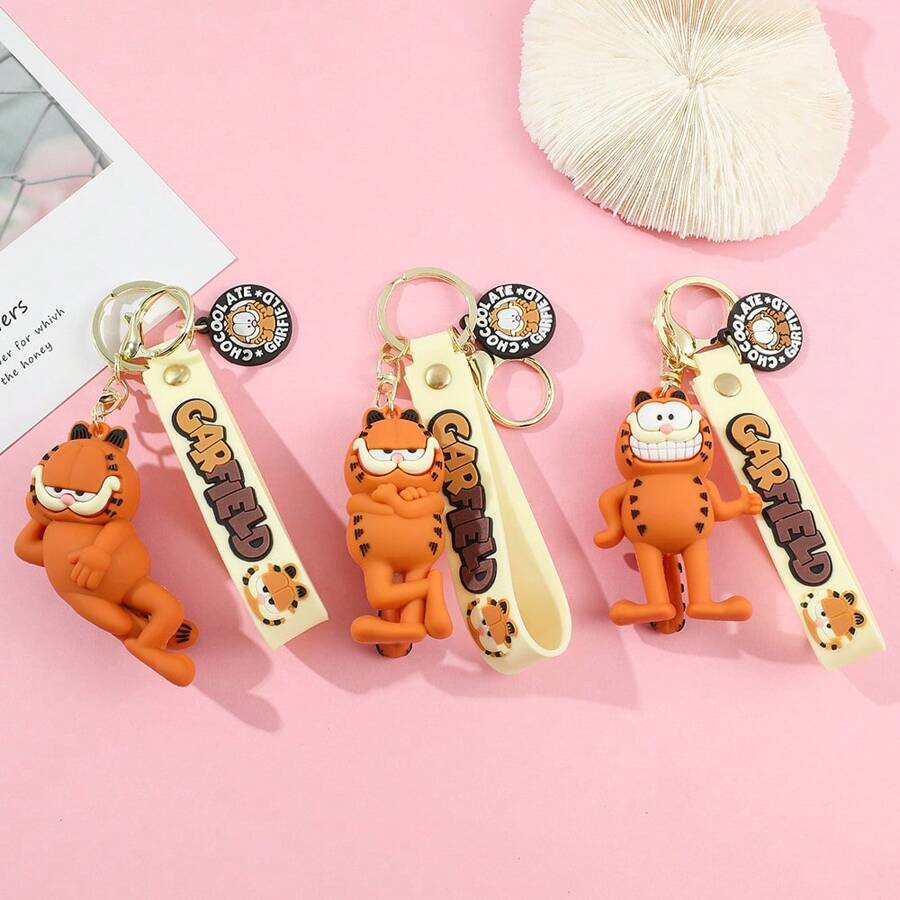 GARFIELD Cartoon Anime Garfield Keychain Is The Best Gift For Family ...