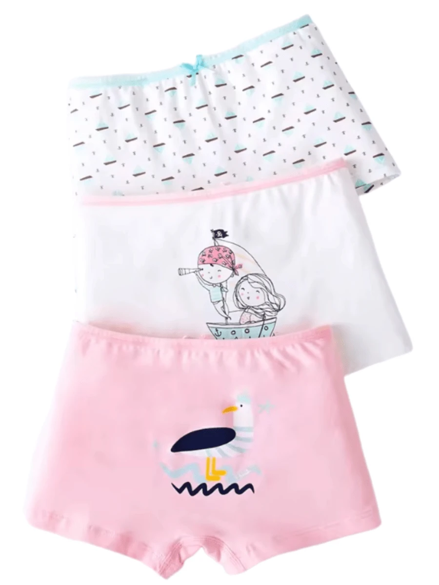 Kit 12 Calcinha Premium Tipo Boxer de Menina Infantil Cotton/Algodão ...
