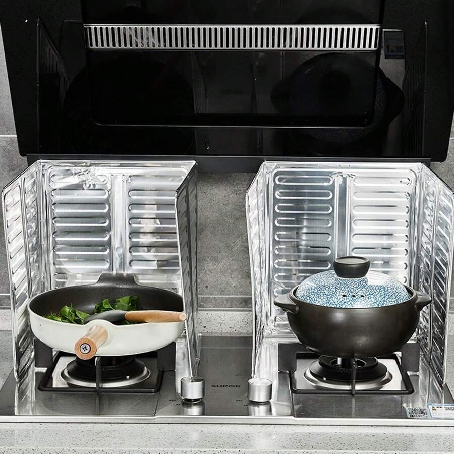 Aluminum Foil Oil Splash Guard, Gas Stove Heat Insulation Board ...