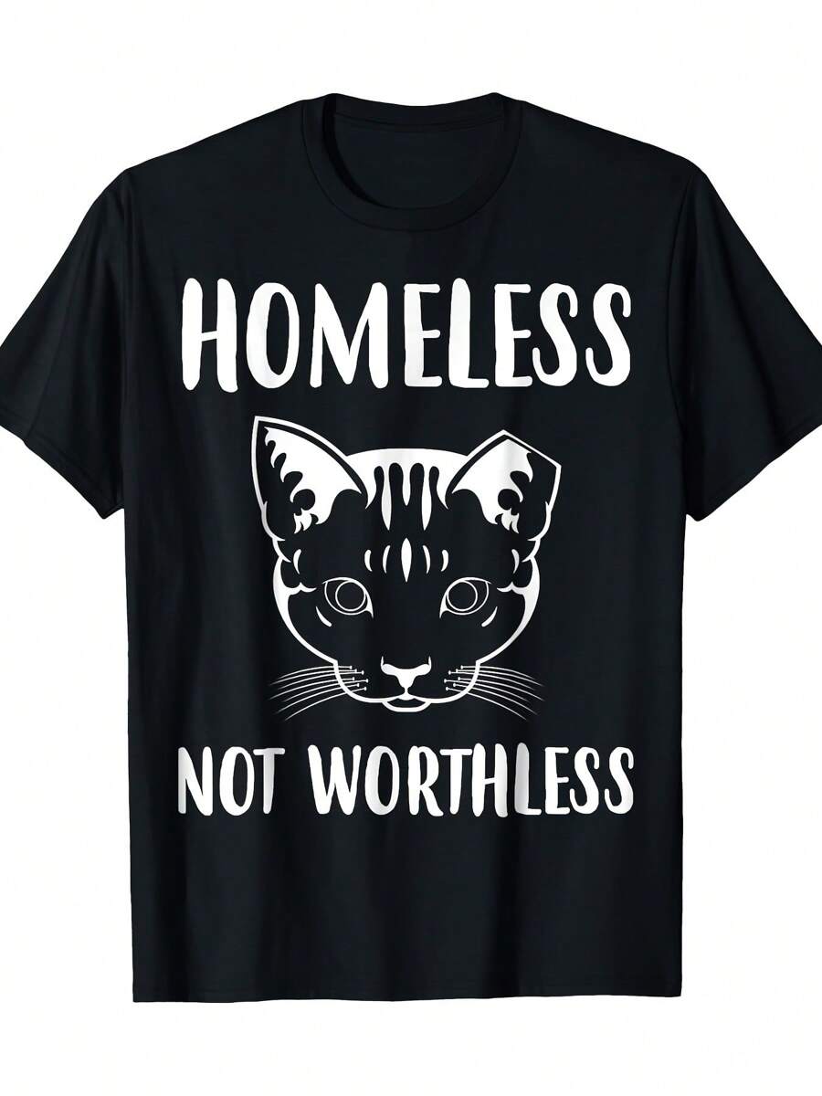 Homeless TNR Trap Neuter Releases Feral Cat T-Shirt | SHEIN Brasil
