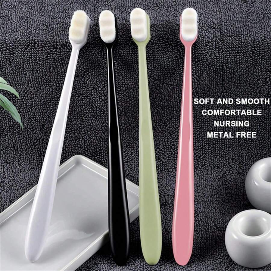 12pcs Soft Toothbrush Micro Nano Toothbrush Extra Soft Bristles Manual ...