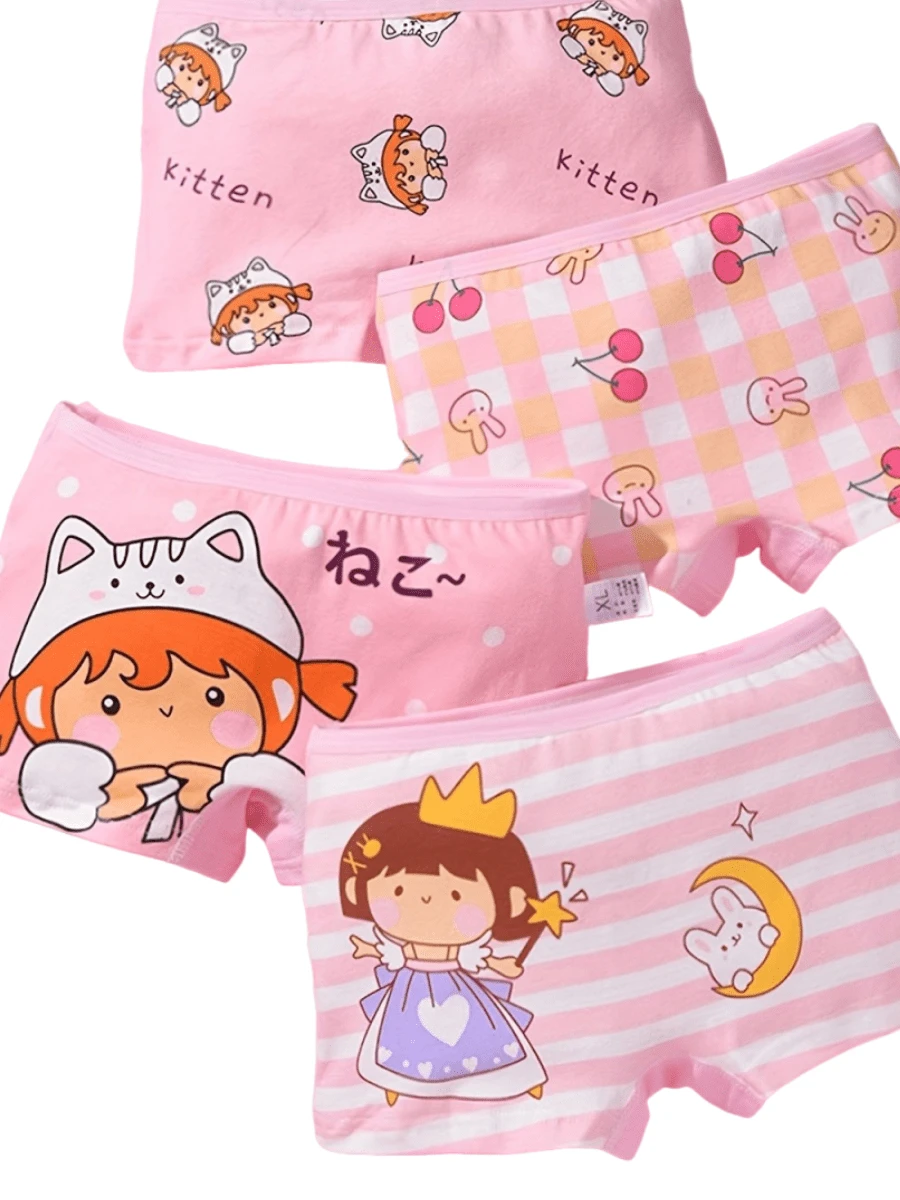 Kit 12 Calcinha Premium Tipo Boxer de Menina Infantil Cotton/Algodão ...