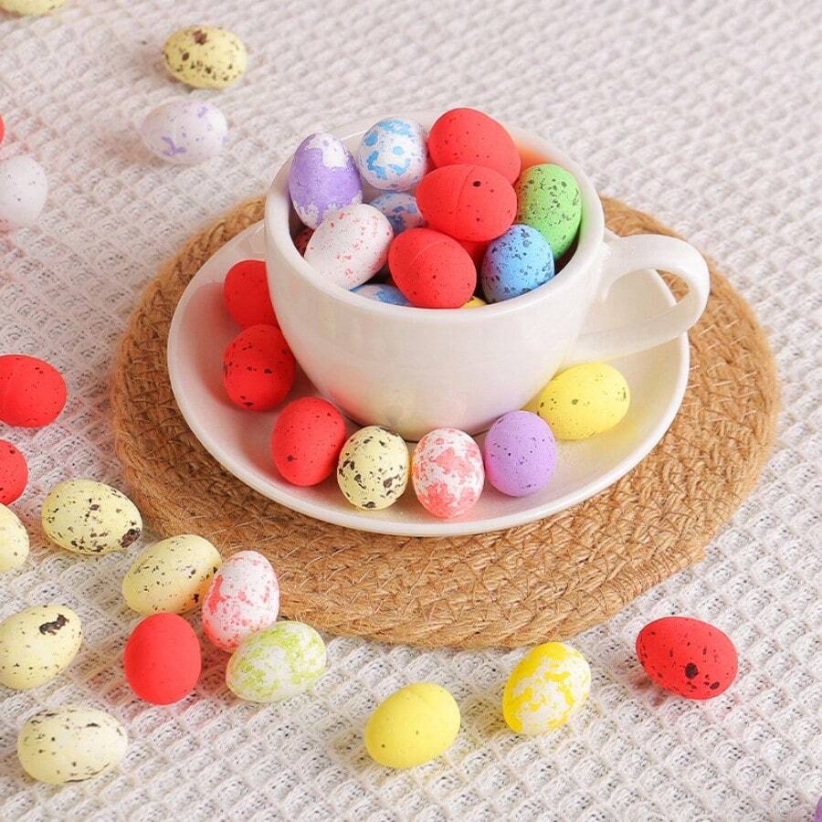50pcs/Pack Mini Spotted Easter Eggs Decorative Items, 2x2.5cm | SHEIN USA