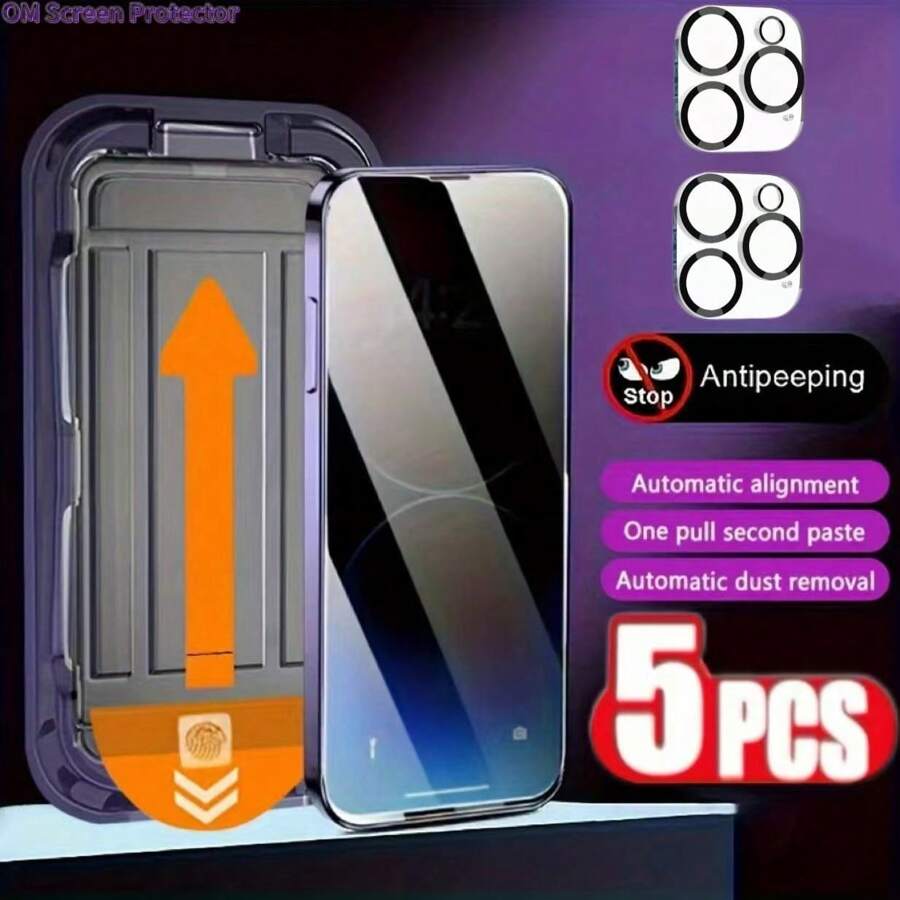 3pcs Privacy Glass Screen Protector - Easy To Install, Anti-Peeping ...