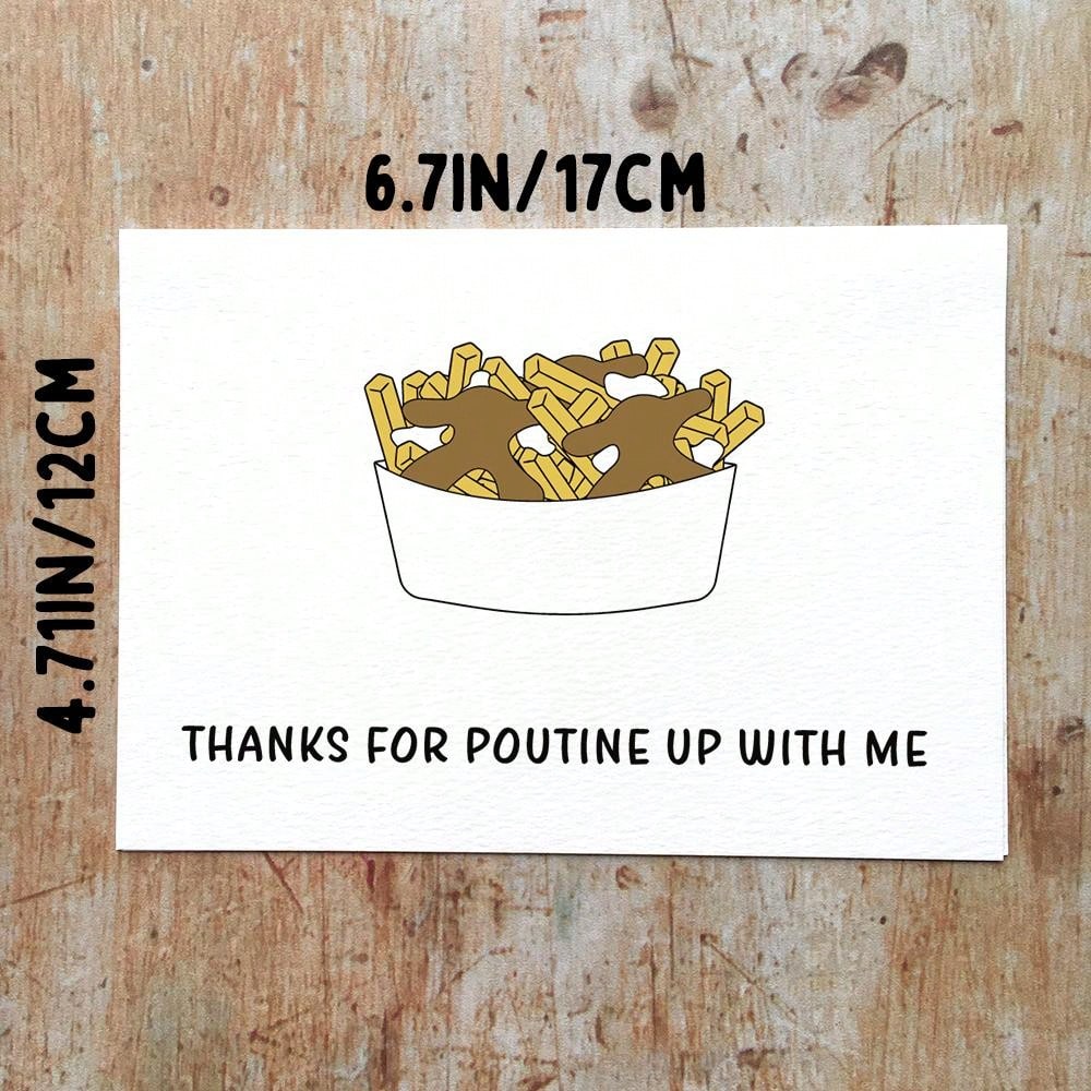 Funny Poutine Anniversary Card, Fries And Gravy Anniversary Gift ...