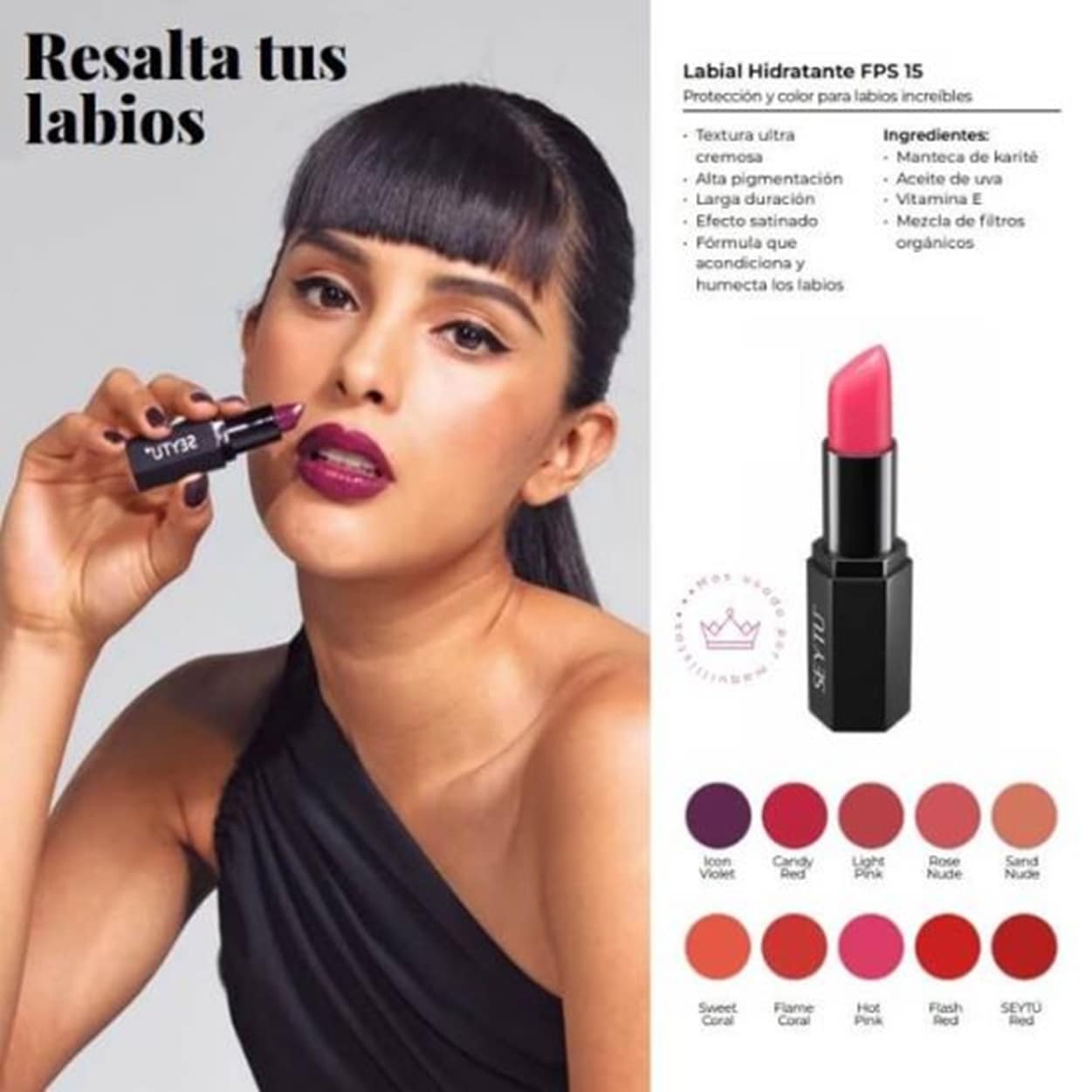 Labial Hidratante con MANTECA DE KARITE FPS 15 de seytu Proteccion y ...