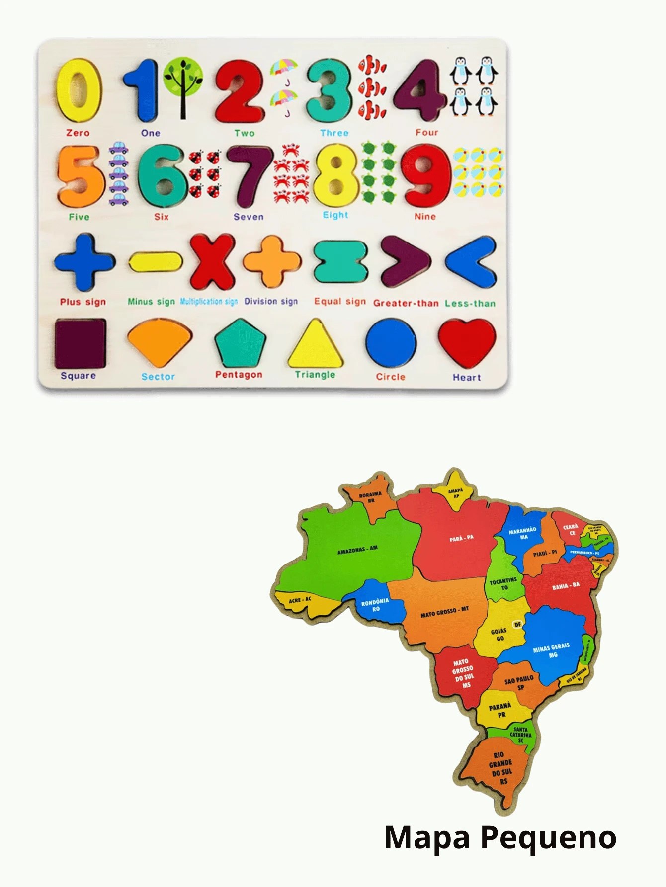 Numbers And Shapes Puzzle Small Brazil Map Regions Learning In A Fun ...